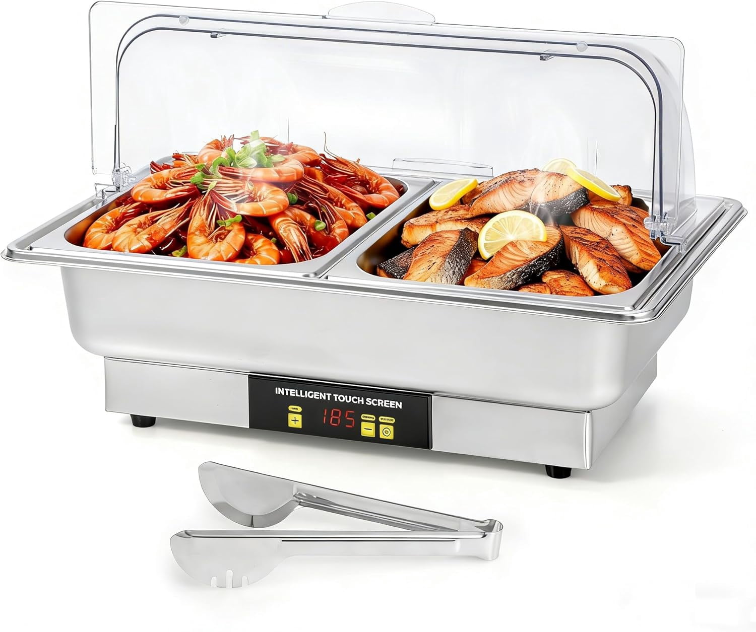 Electric Chafing Dishes for Buffet, 9.5QT Stainless Steel Food Servers ...