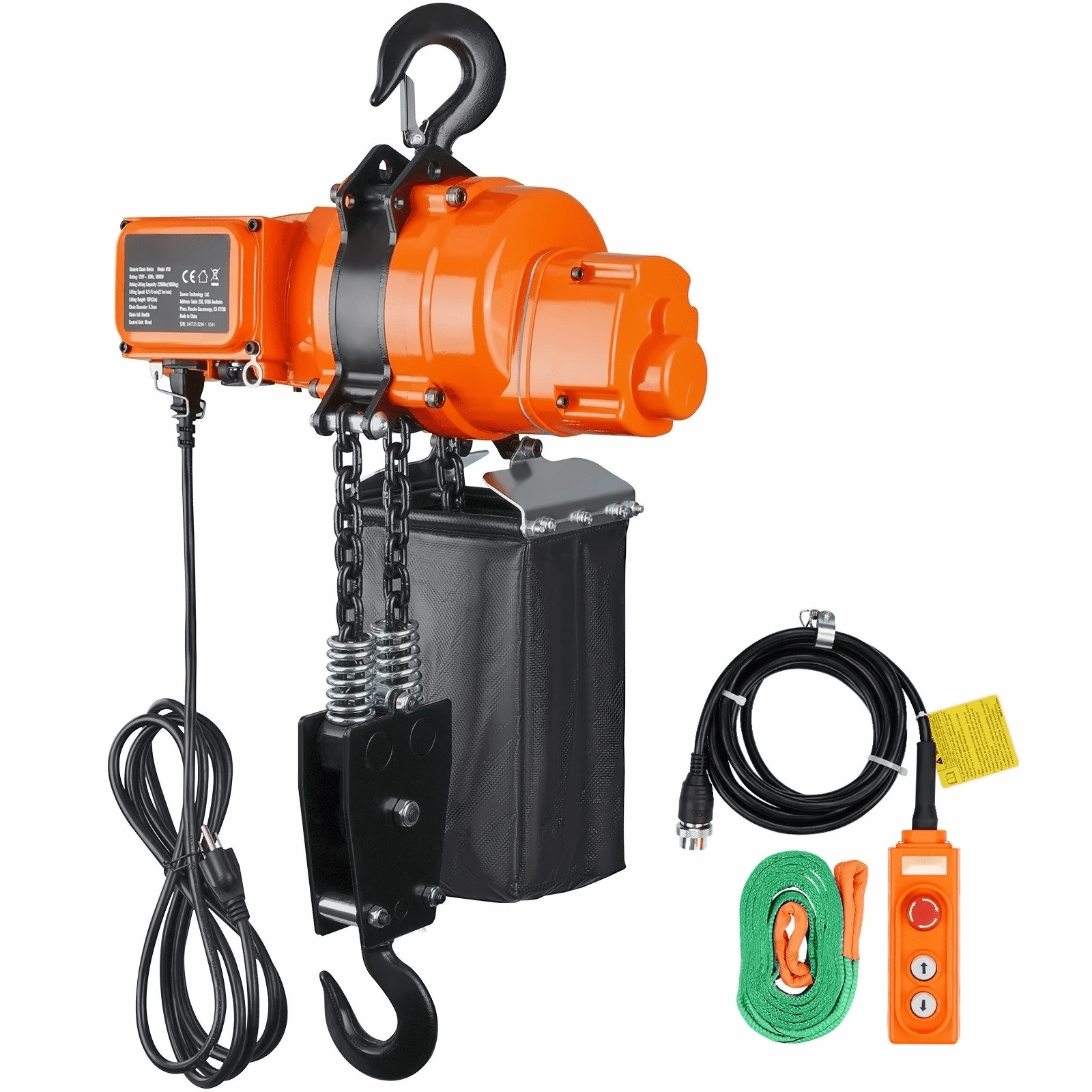 Electric Chain Hoist 2200 lbs, Lifting Crane with 10ft Lift, Single ...