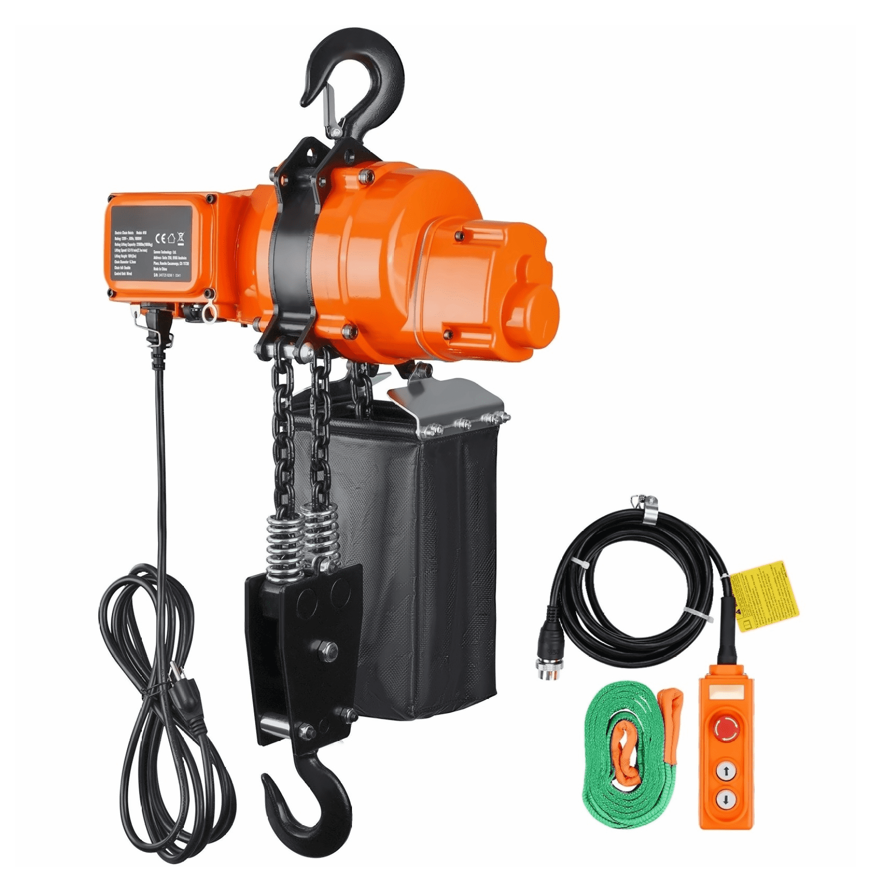 Electric Chain Hoist 2200lbs, 10ft Lift, Single Phase Crane Hoist for ...