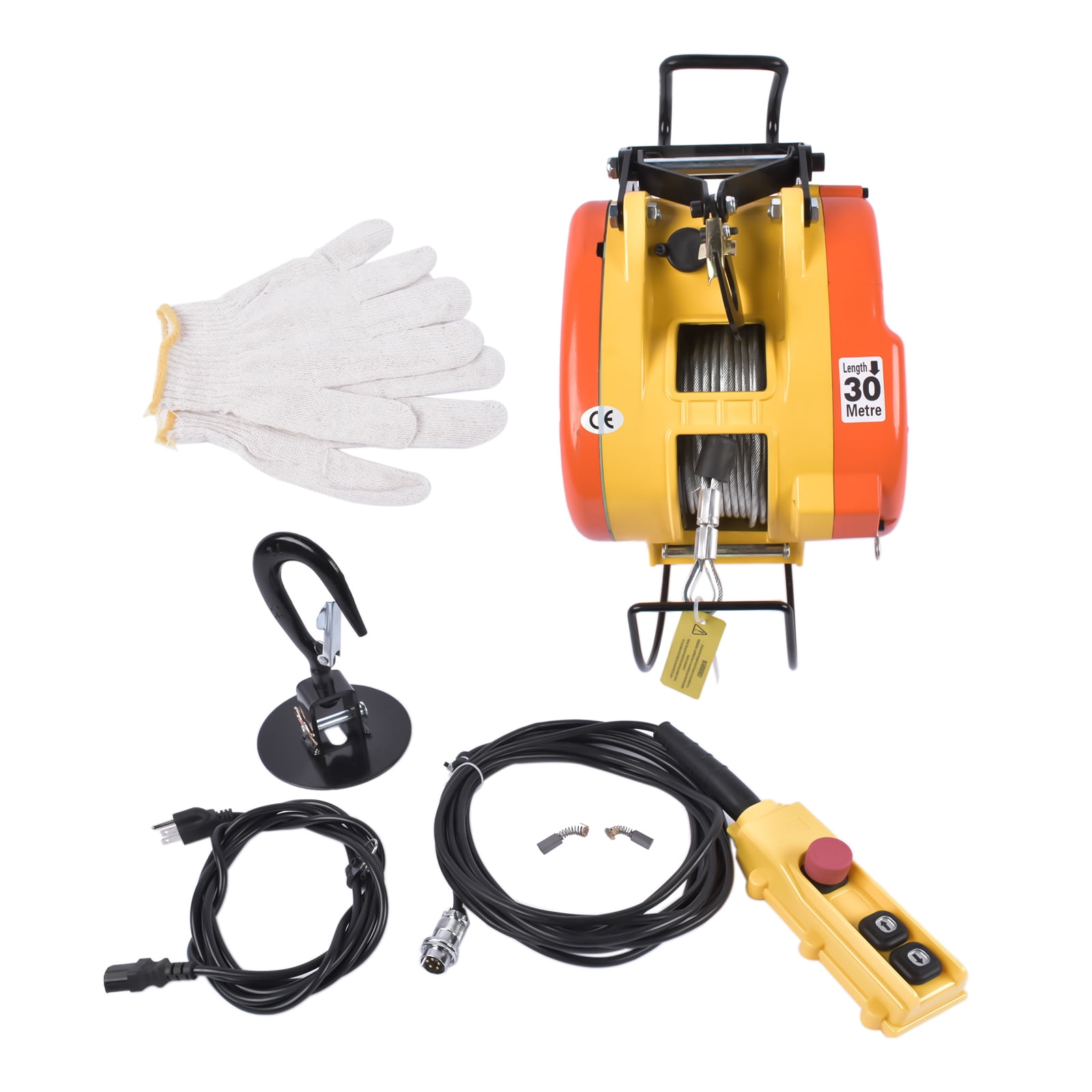 Electric Chain Hoist 230 kg/506 lbs Capacity Electric Winches, 98 ft/30 ...