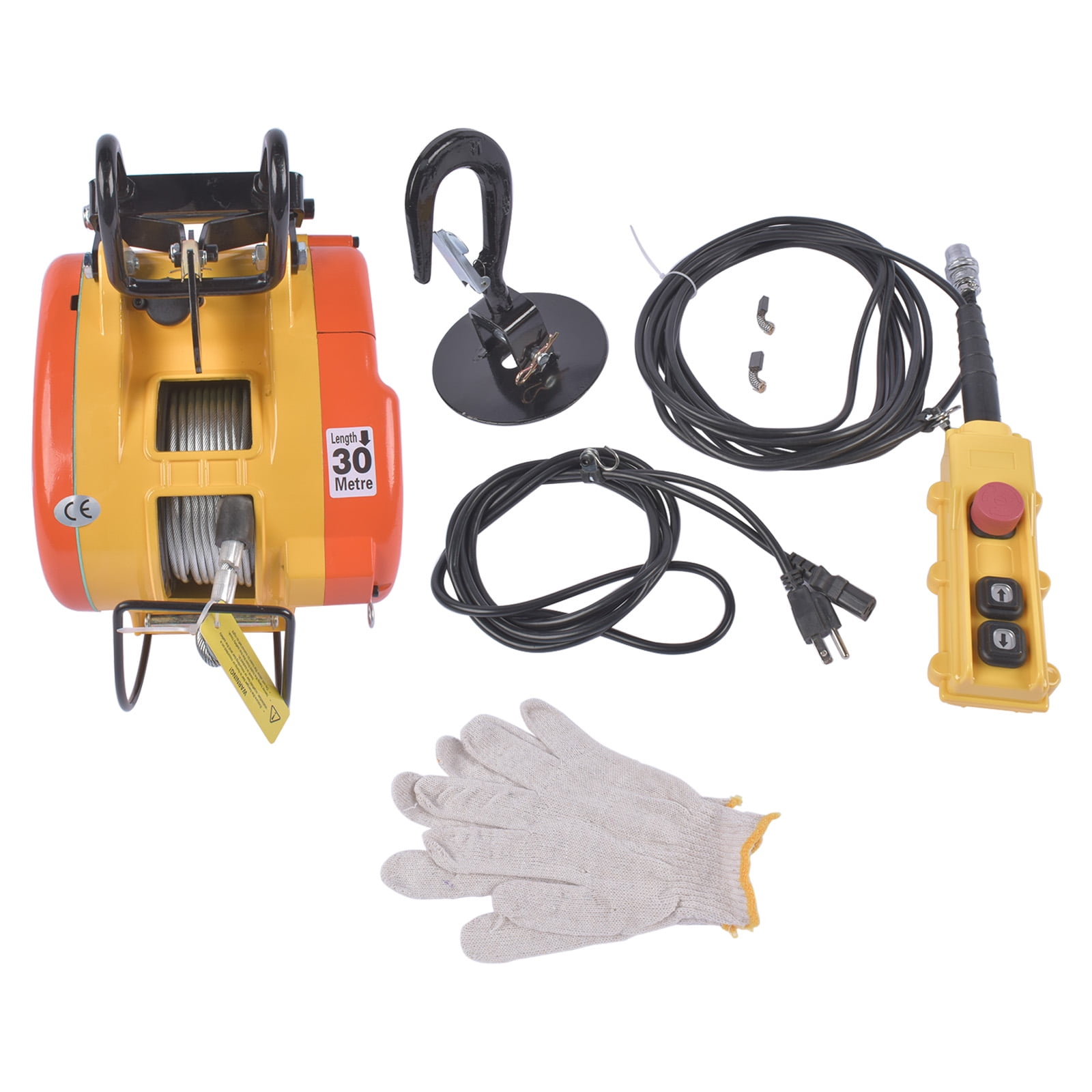 Electric Chain Hoist 300 kg/660 lbs Capacity Electric Winches, 98 ft/30 ...
