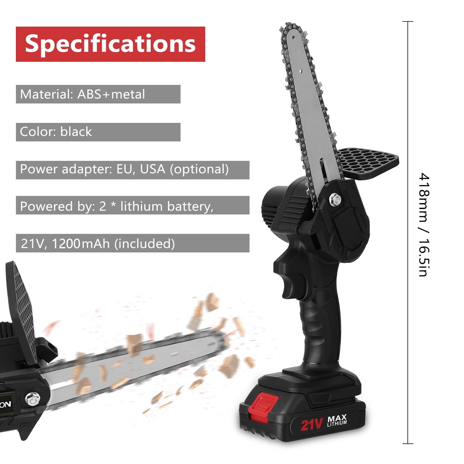 Electric Chainsaw,Saws Wood Speeds Saws Battery | Wood Brush Battery ...