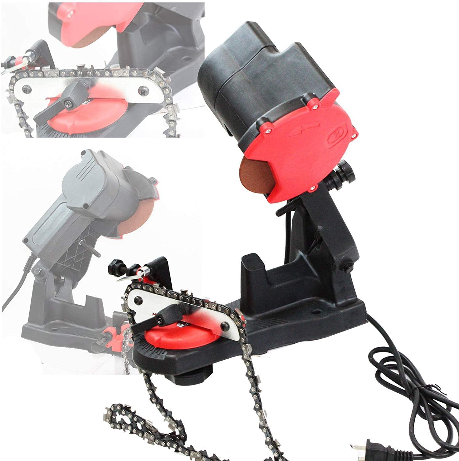 Electric Chainsaw Sharpener Power Chain Saw Grinder 4800RPM Bench Wall ...