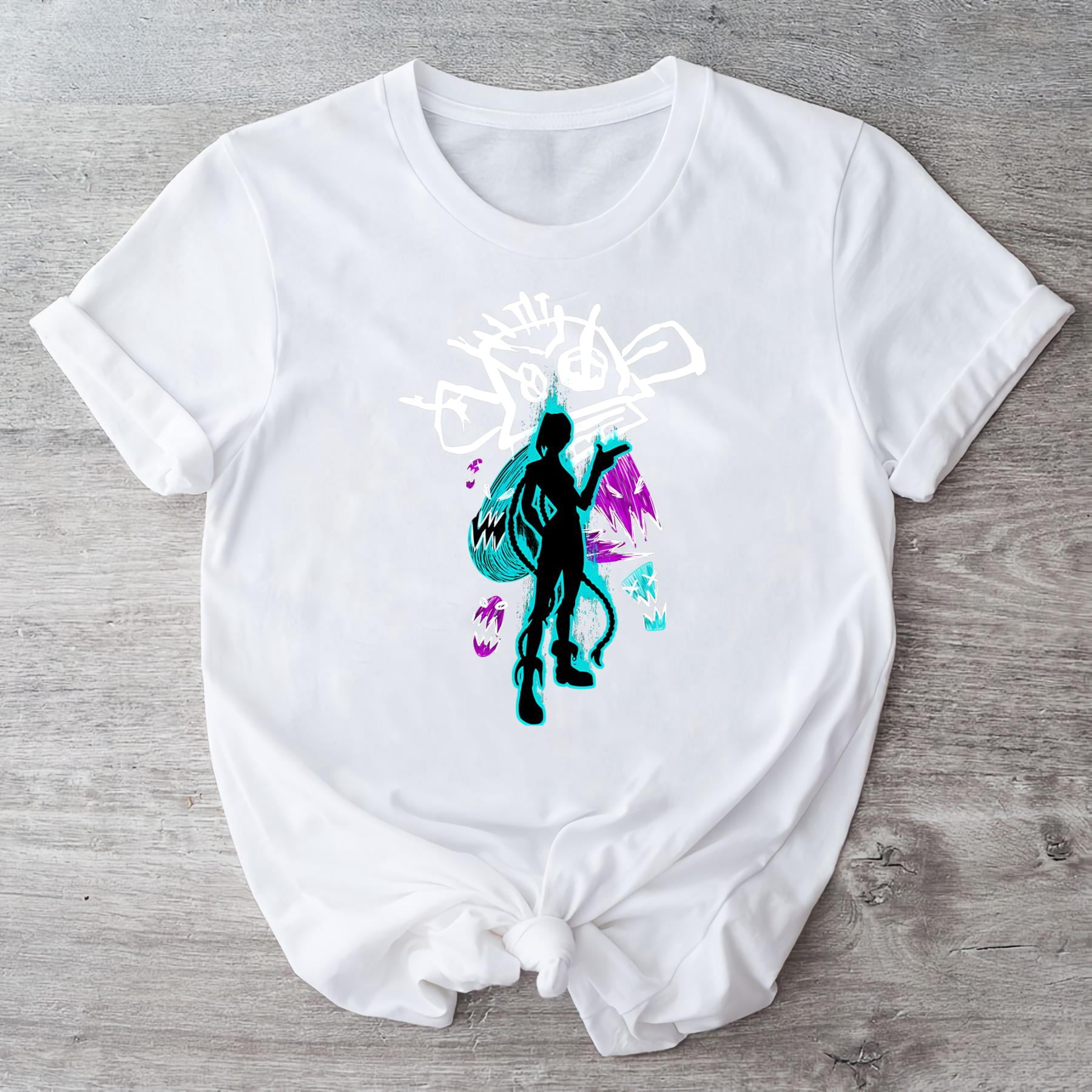 Electric Chaos Anime-Inspired Shirt, Blue Braid Blaster Girl Graphic ...