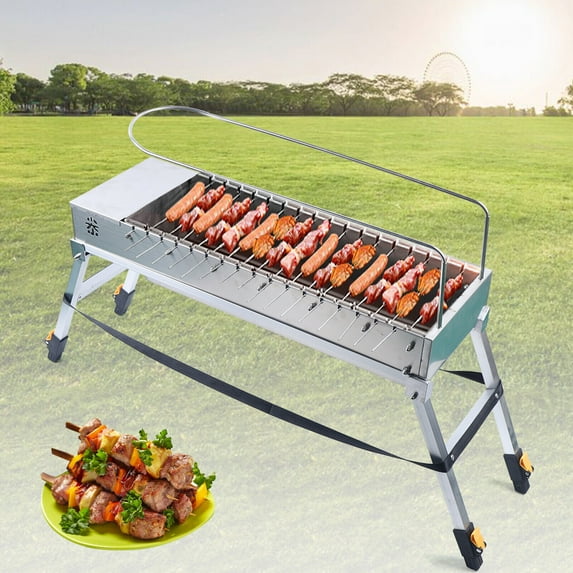 Electric Charcoal Grill Automatic Flip Barbecue Stove Outdoor BBQ 17X ...