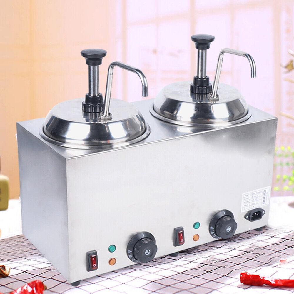 Electric Cheese Dispenser Butter Melter Hot Fudge Caramel Warmer with 2 ...