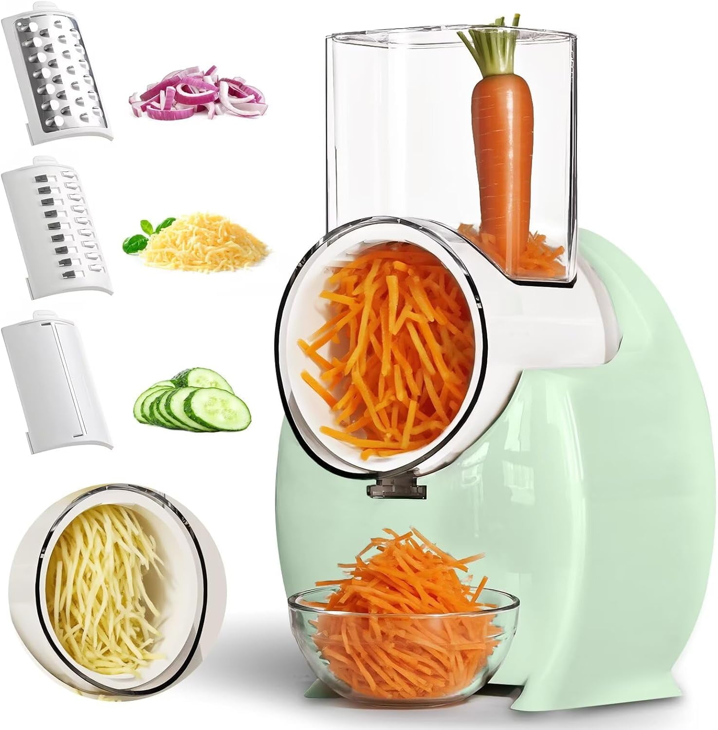 Electric Cheese Gra for Block Cheese - 3 in 1 Rotary Cheese Gra ...