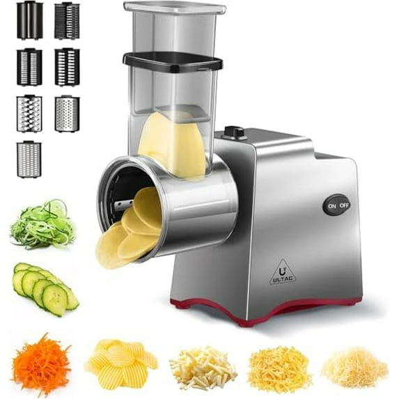 Electric Cheese Grater,Electric Cheese Grater for Block Cheese with 7 ...