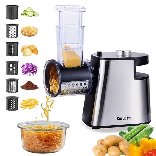 Electric Cheese Grater Upgraded, Salad Maker Machine with 6 Different ...