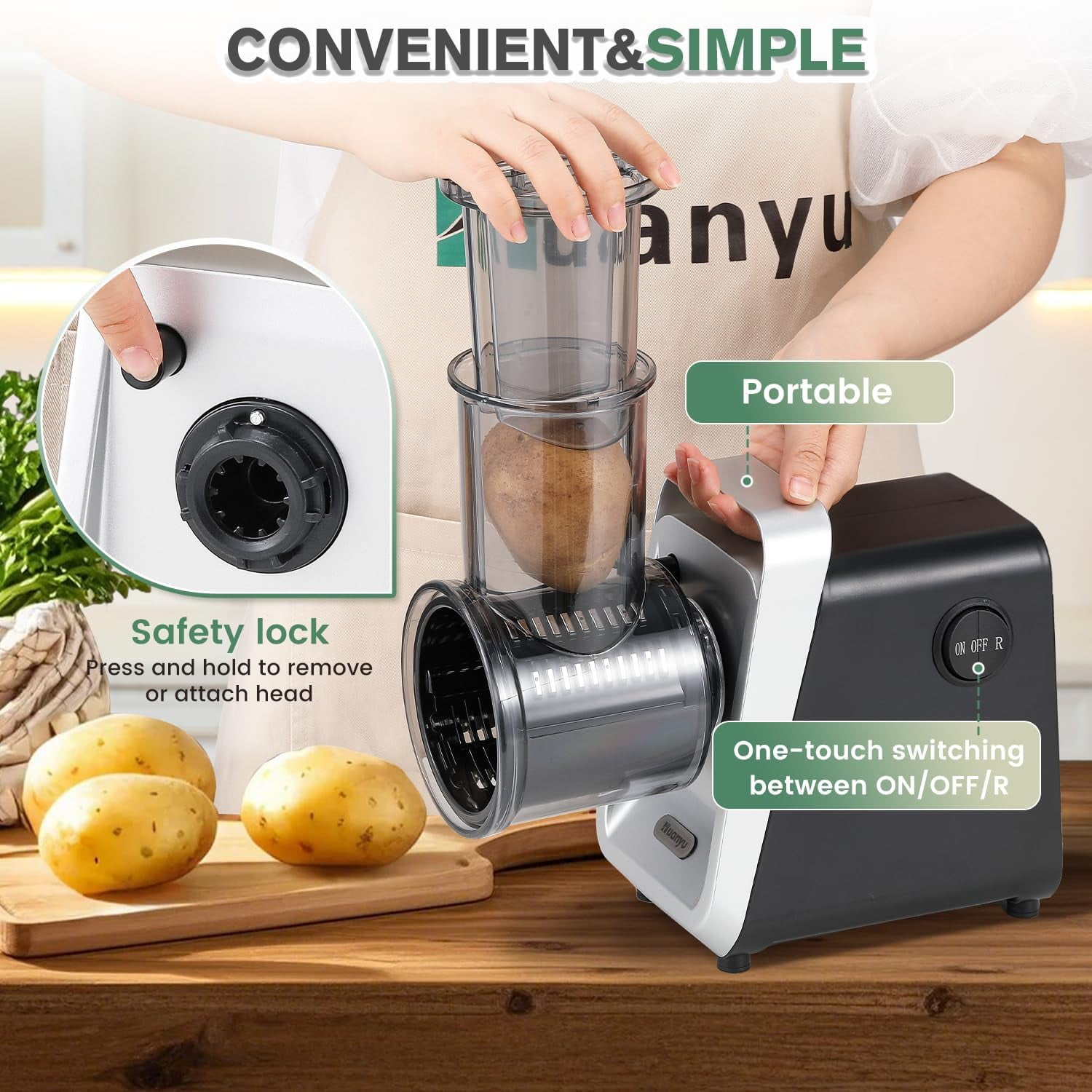 Electric Cheese Grater Vegetable Slicer Shredder Meat Grinder Multi ...