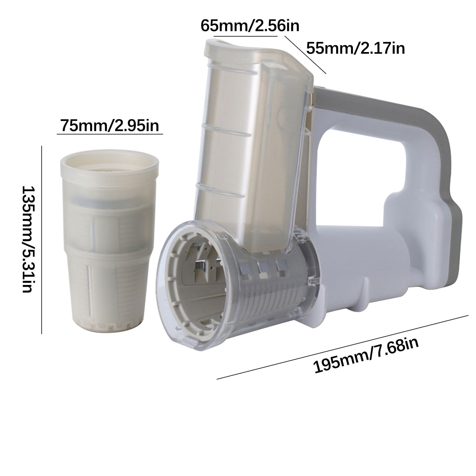 Electric Cheese Grater Wireless, Automatic Rotary Cheese Grater ...