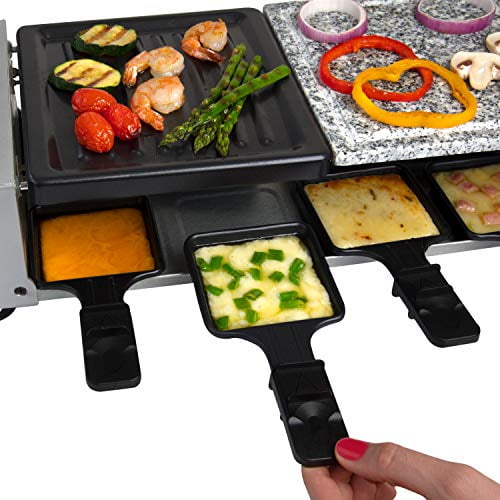 Electric Cheese Raclette Table Grill w Nonstick Grilling Plate ...
