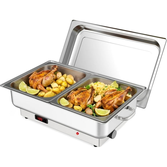 Wilprep 8qt Stainless Steel Chafing Dish Buffet Set, Hot Food Serving ...
