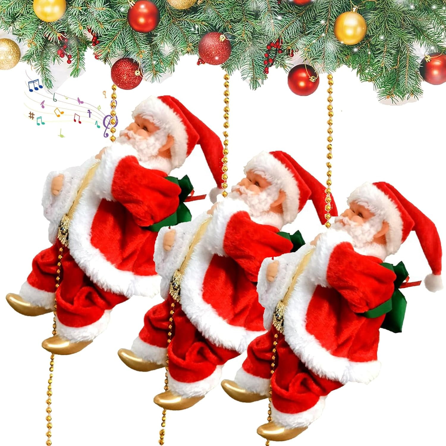 Electric Chimney Climbing Santa Claus Musical Toys, Electric Santa ...
