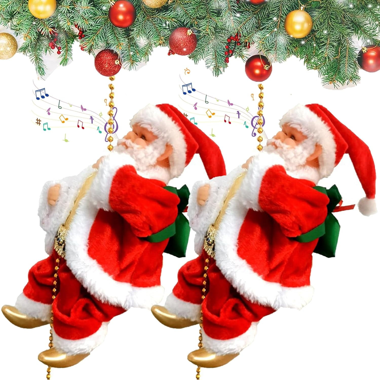 Electric Chimney Climbing Santa Claus Musical Toys, Electric Santa ...