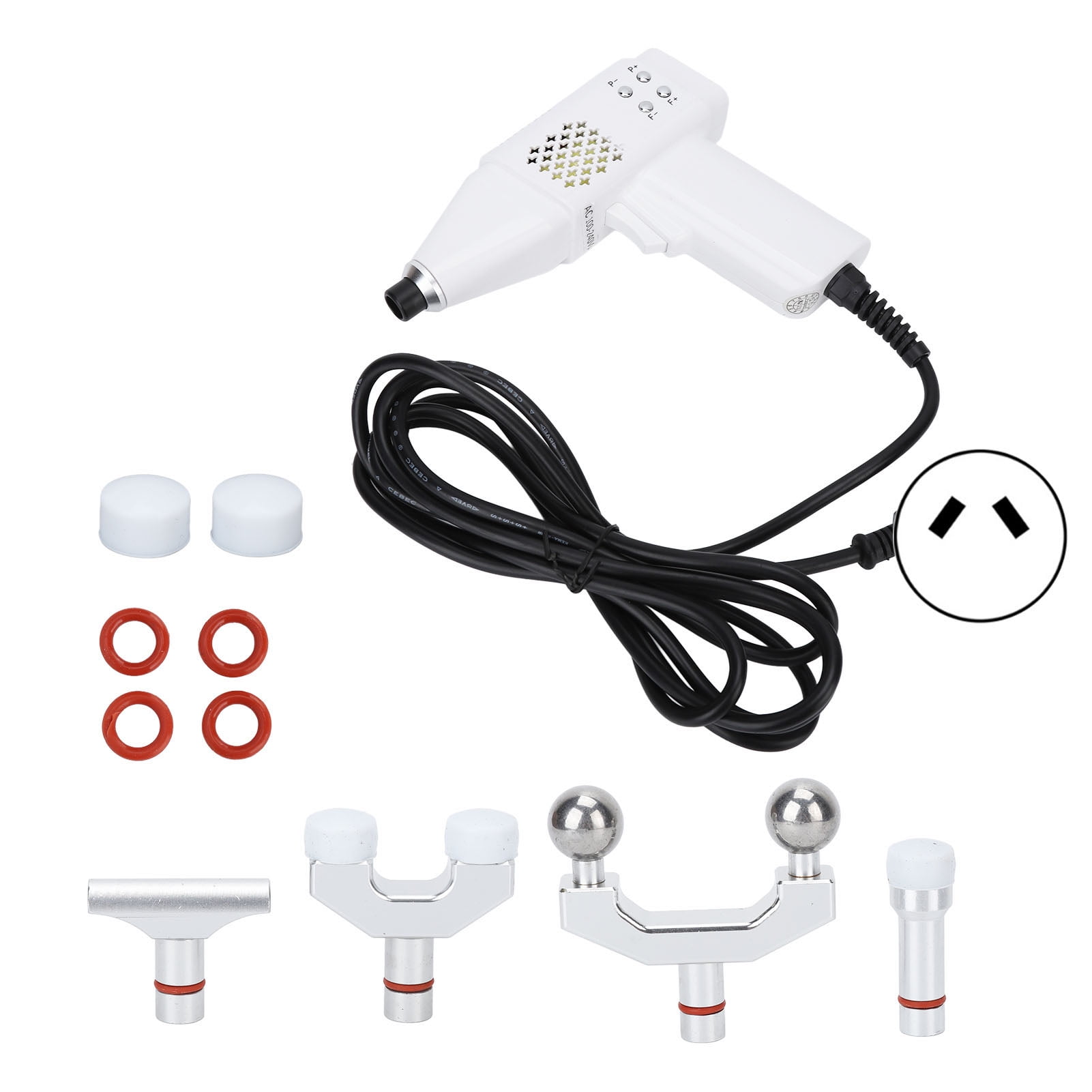 Electric Chiropractic Adjusting Instrument 4 Therapy Heads 9 Strength ...