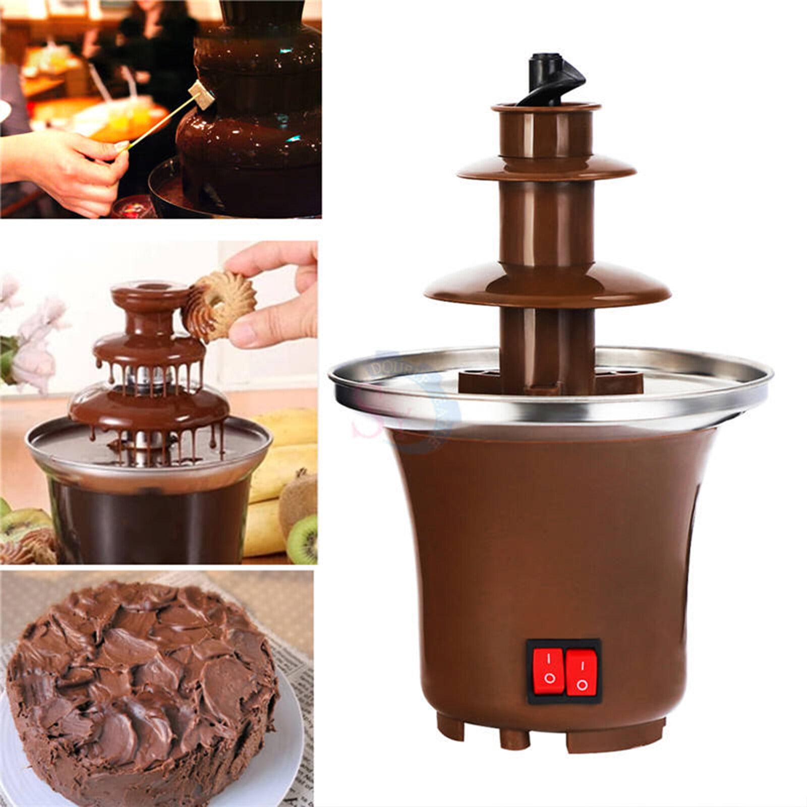 Electric Chocolate Fondue Fountain, 3-Tier Chocolate Machine for Kids ...