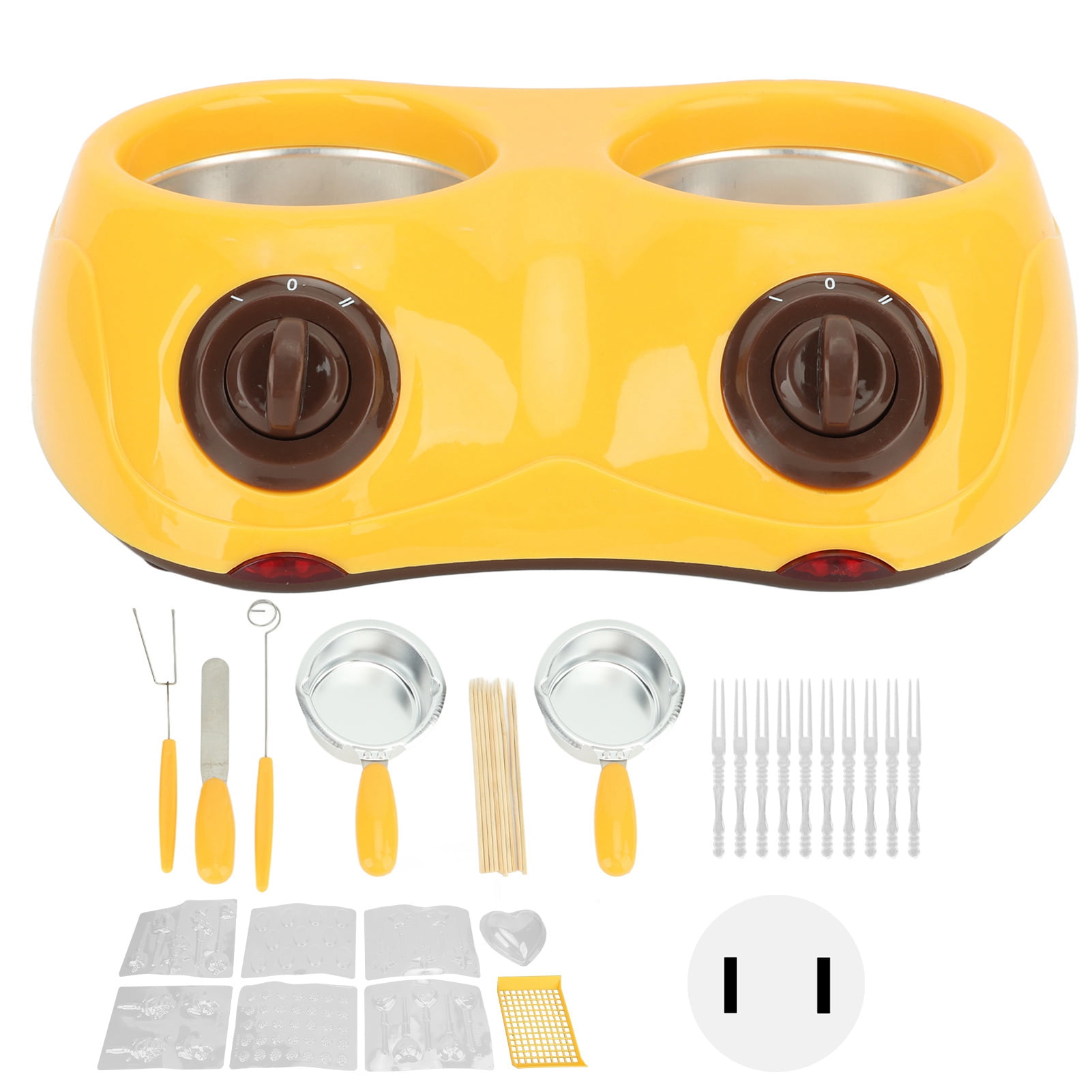 Electric Chocolate Fondue Set, 2 Pots, Molds Tools For Easy Melting ...