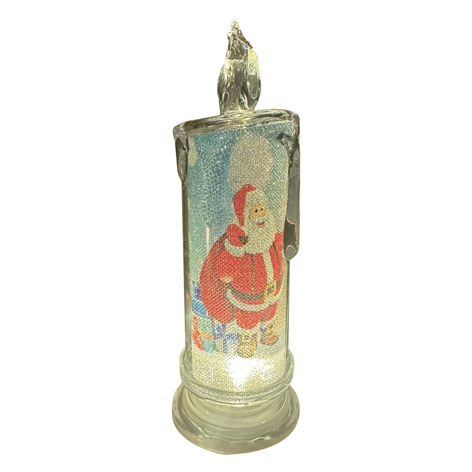 Electric Christmas Window Candle Lamp with Christmas Prints, Electric ...