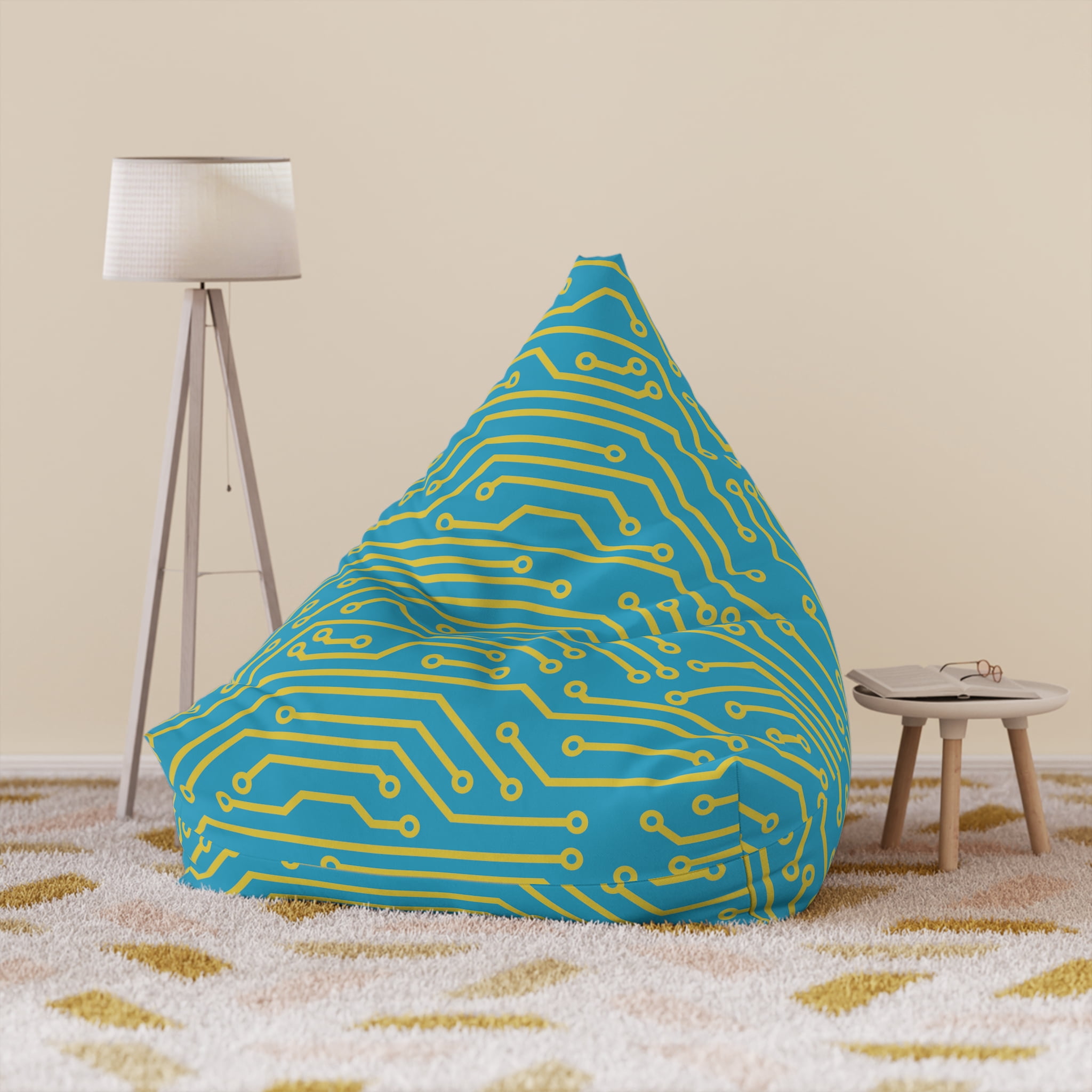 Electric Circuit Board Pattern Bean Bag Chair - Cover ONLY - Walmart.com