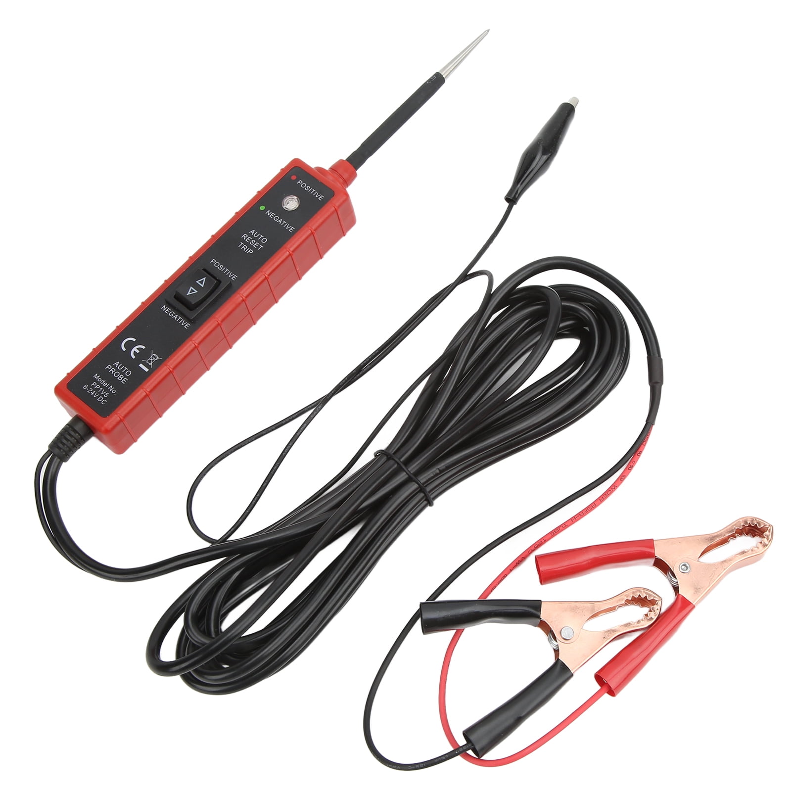 Electric Circuit Probe Tester, 4m Cable, Red DC 6-24V Diagnostic Tool ...