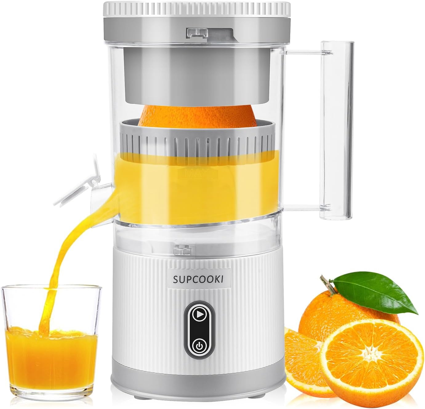 Electric Citrus Juicer, Rechargeable Juicer Machine with USB Cable and ...