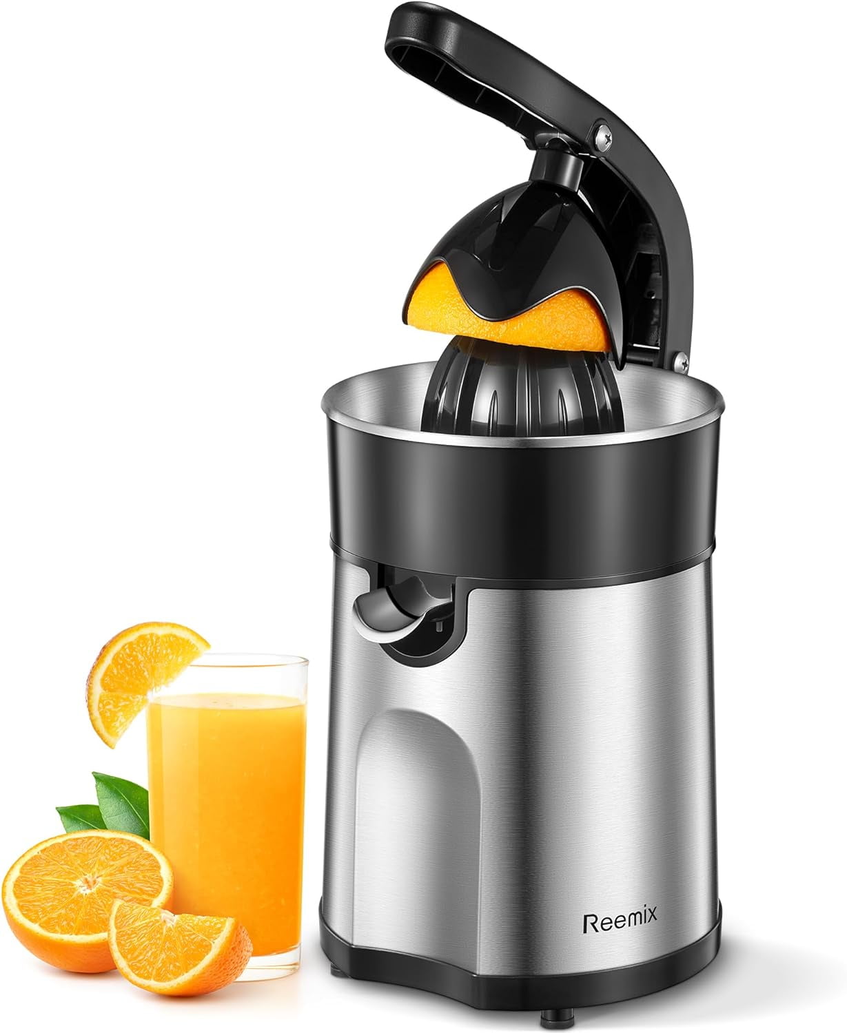 Electric Citrus Juicer Squeezer, Orange with Two Interchangeable Cones ...
