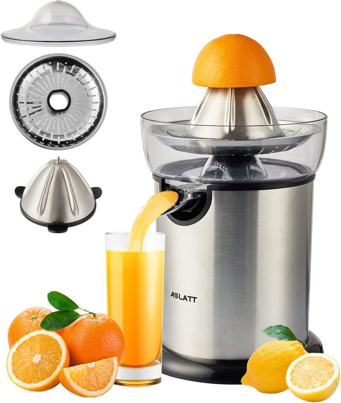 Stainless Steel Electric Citrus Juicer - Ideal for Lemon, Lime ...