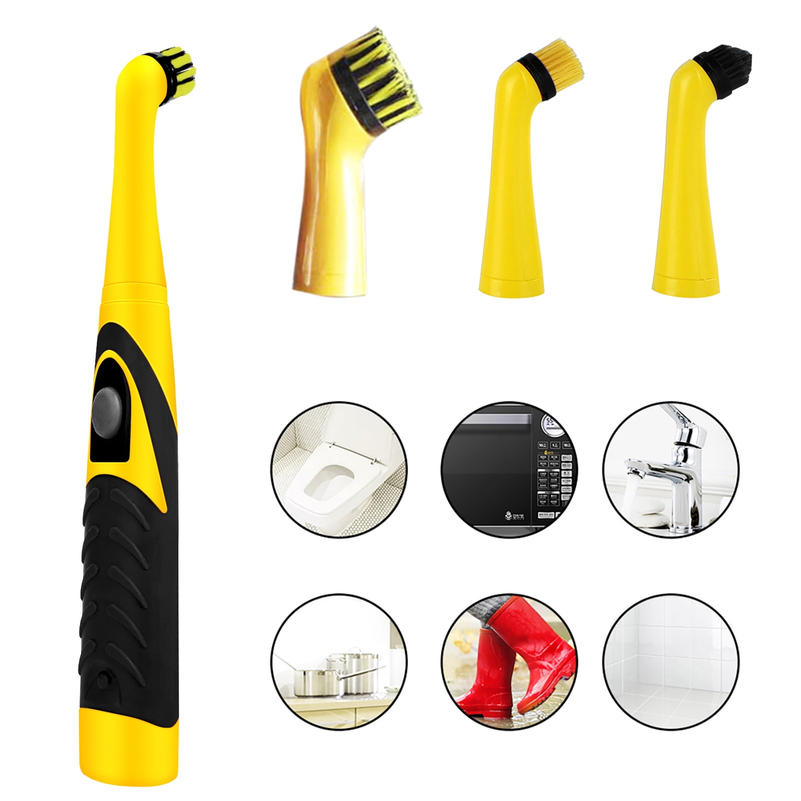 Electric Cleaning Brush with 4 in 1 Multiple Brush Heads, Indoor ...