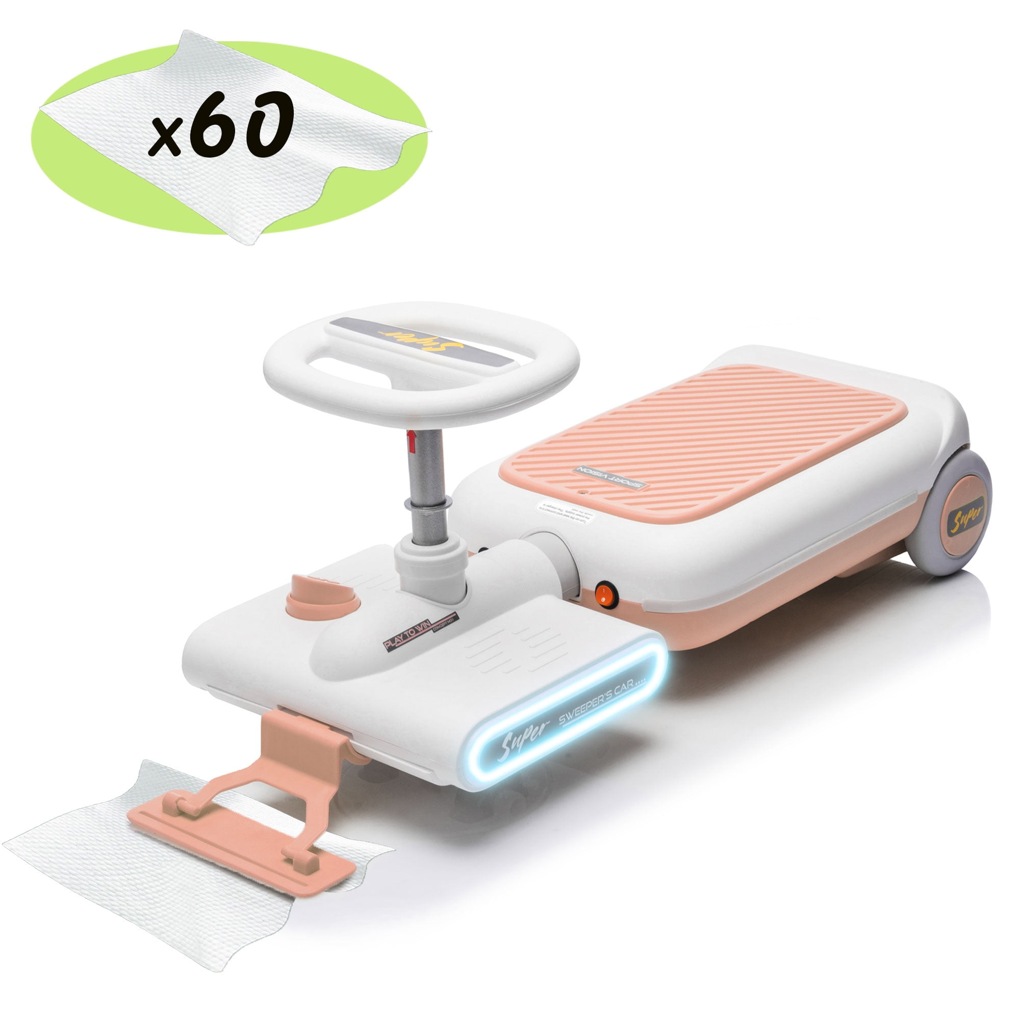 Electric Cleaning Go Kart For Kids, 12V Ride on Toys with Front with ...