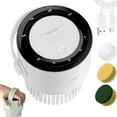 Electric Cleaning Scrubber with 3 Replaceable Brush Heads — Cordless ...