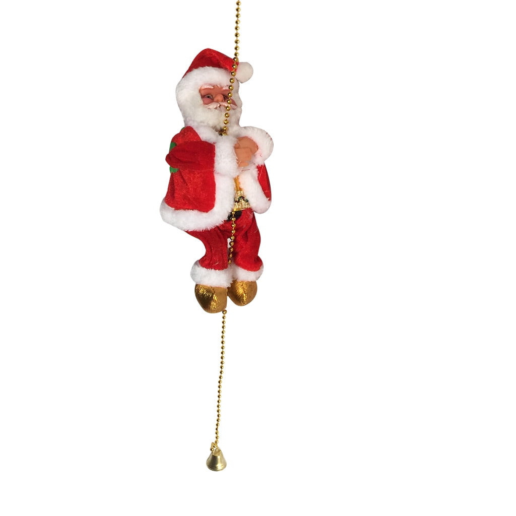 Electric Climbing Santa 2024 Christmas Ornament On Rope Ladder ...