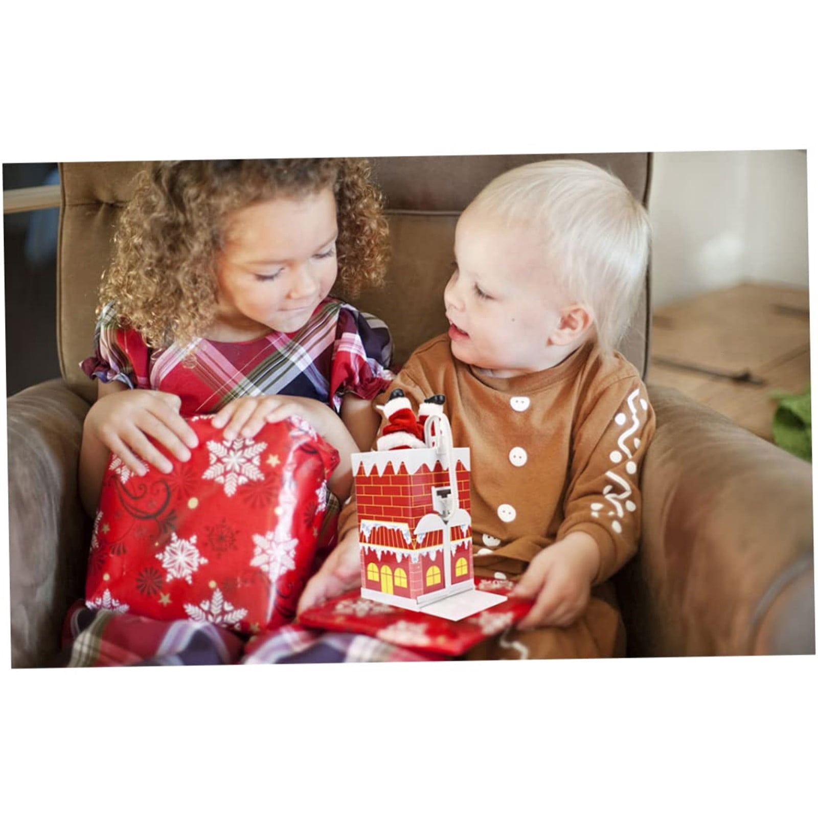 Electric Climbing Santa Chimney Toy - Battery-Operated Moving Doll with ...