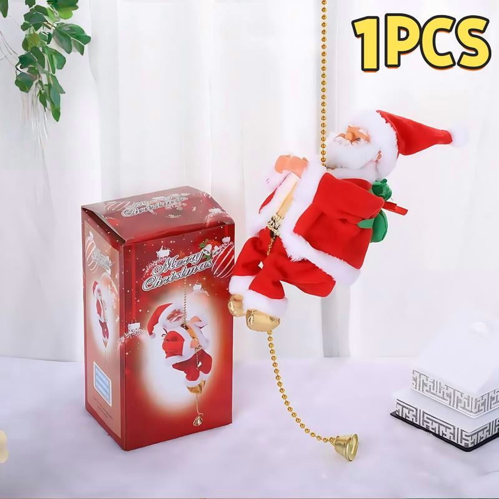 Electric Climbing Santa with Music - AA Battery Powered Christmas Tree ...