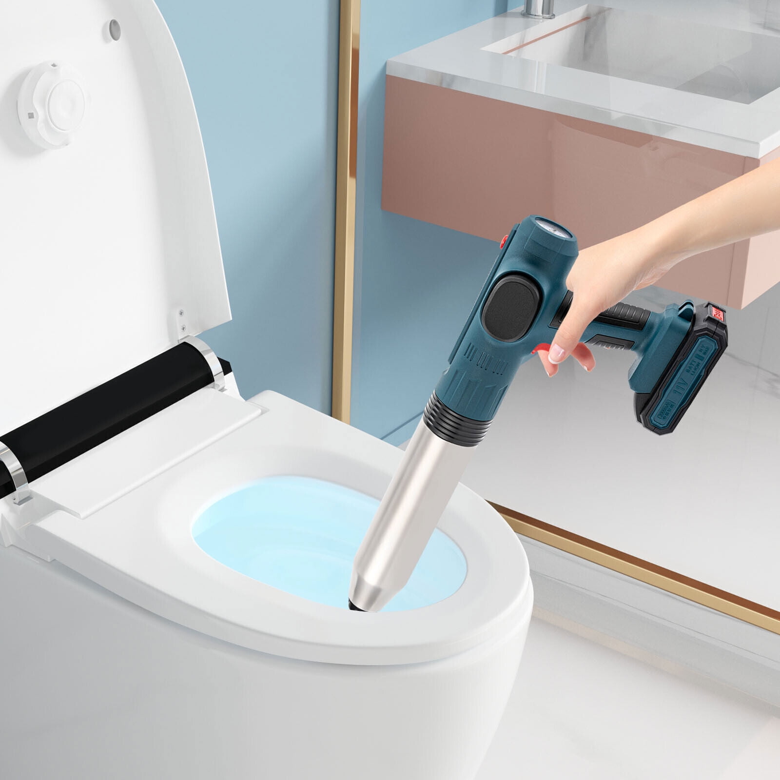 Electric Clog Remover Toilet Squatting Toilet Drain Head Washbasin ...