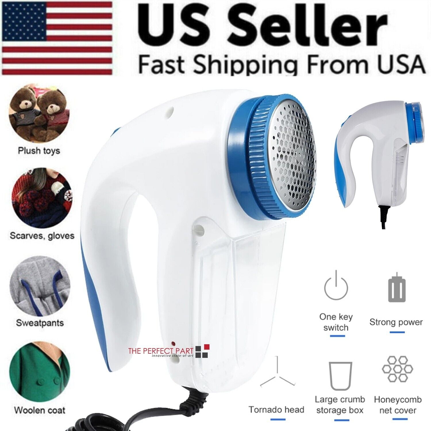 Electric Clothes Lint Pill Fluff Remover Fabrics Sweater Fuzz Shaver ...