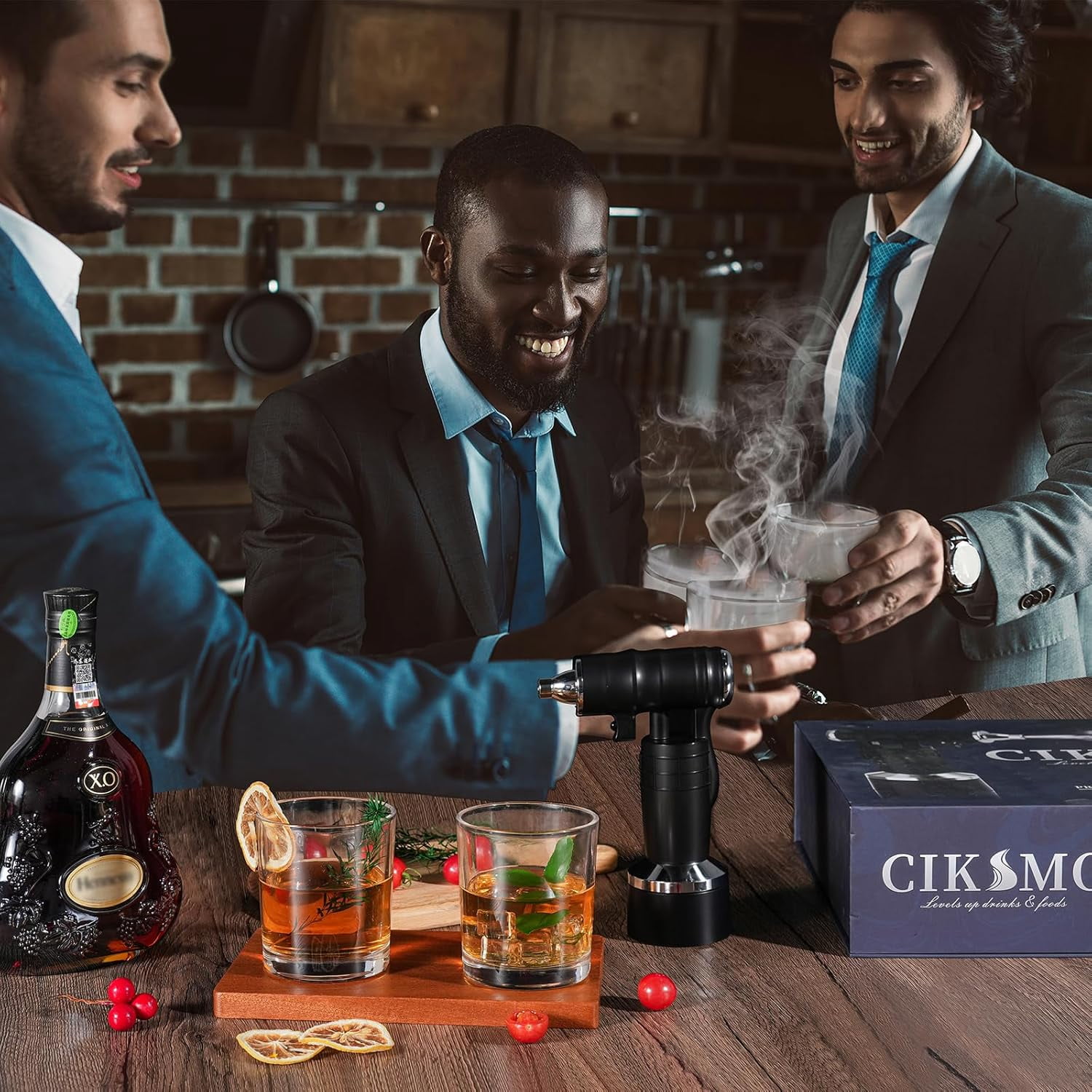 Electric Cocktail Smoker Kit - Rechargeable Whiskey Smoker Kit with ...