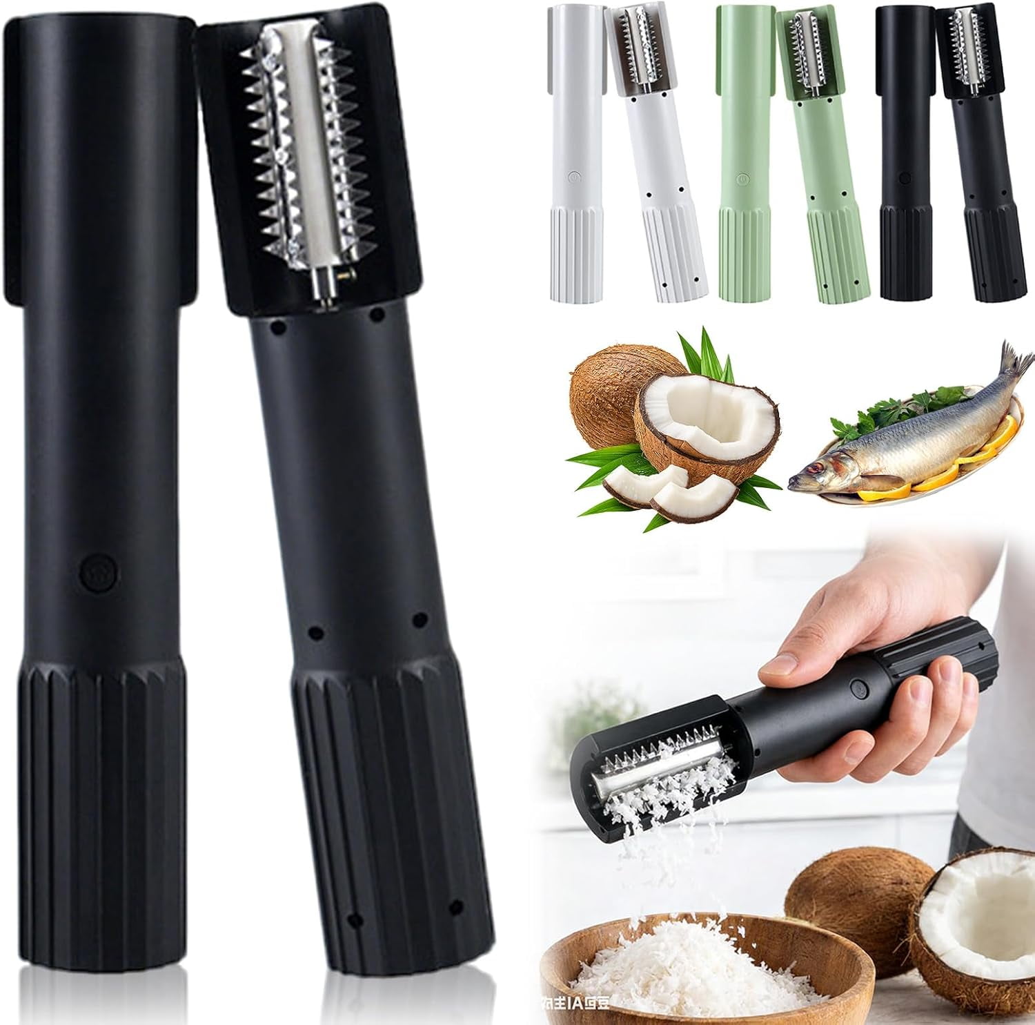 Electric Coconut Grater Machine, Portable Handheld Coconut Scraper ...