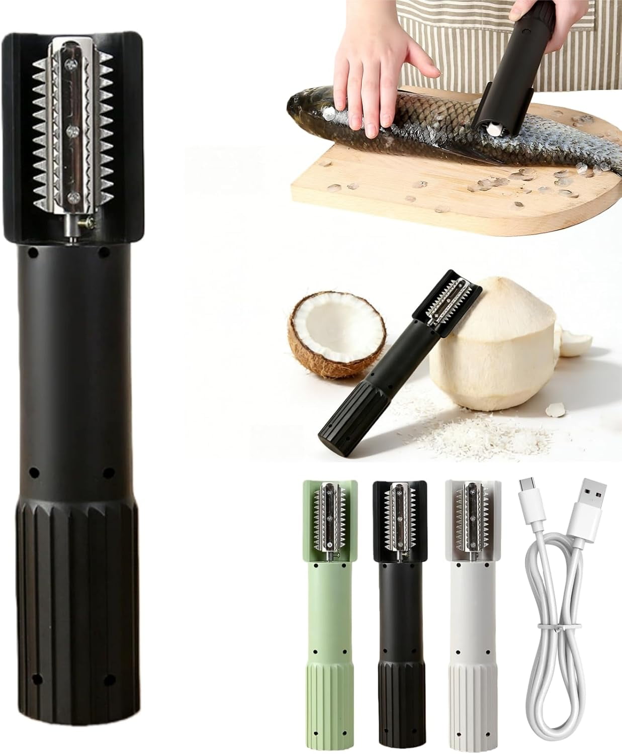 Electric Coconut Grater Machine, Wireless Automatic Anti-splash ...