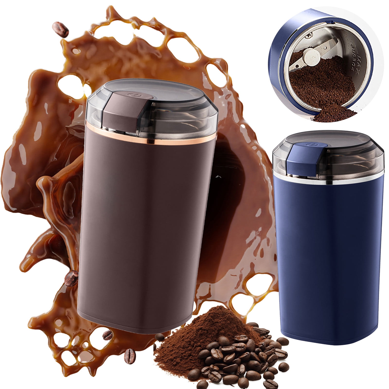Electric Coffee Grinder with Stainless Steel Blade | Copper Motor ...