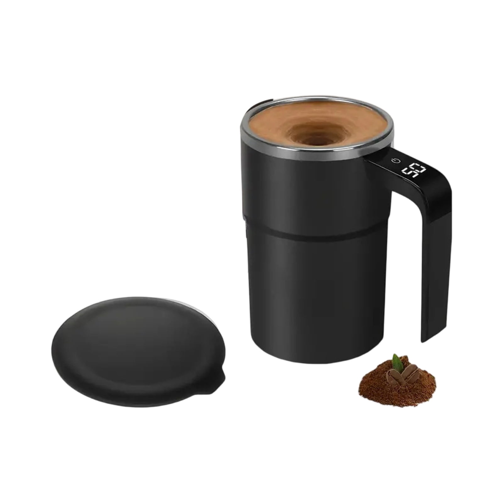 Electric Coffee Mug with a Built-in LCD Thermometer, Self Stirring Mug ...