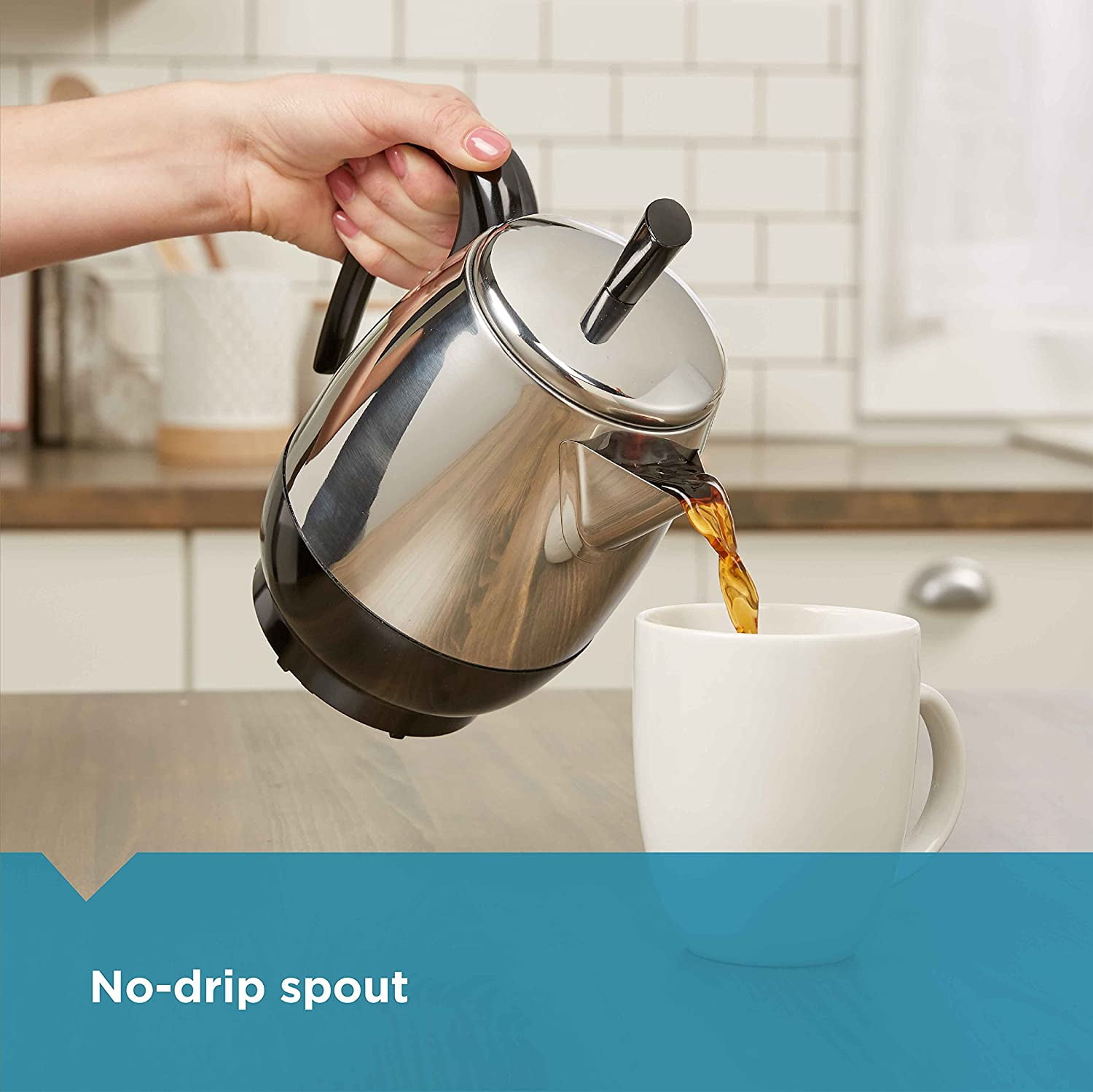 Electric Coffee Percolator 4 Cup Stainless Steel Basket Automatic Warm ...