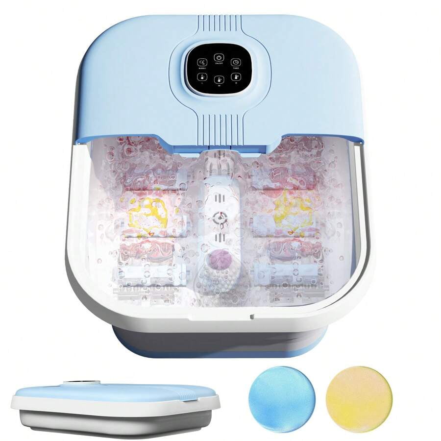 Electric Collapsible Foot Bath Spa Massager With Heat, 16 Massage ...