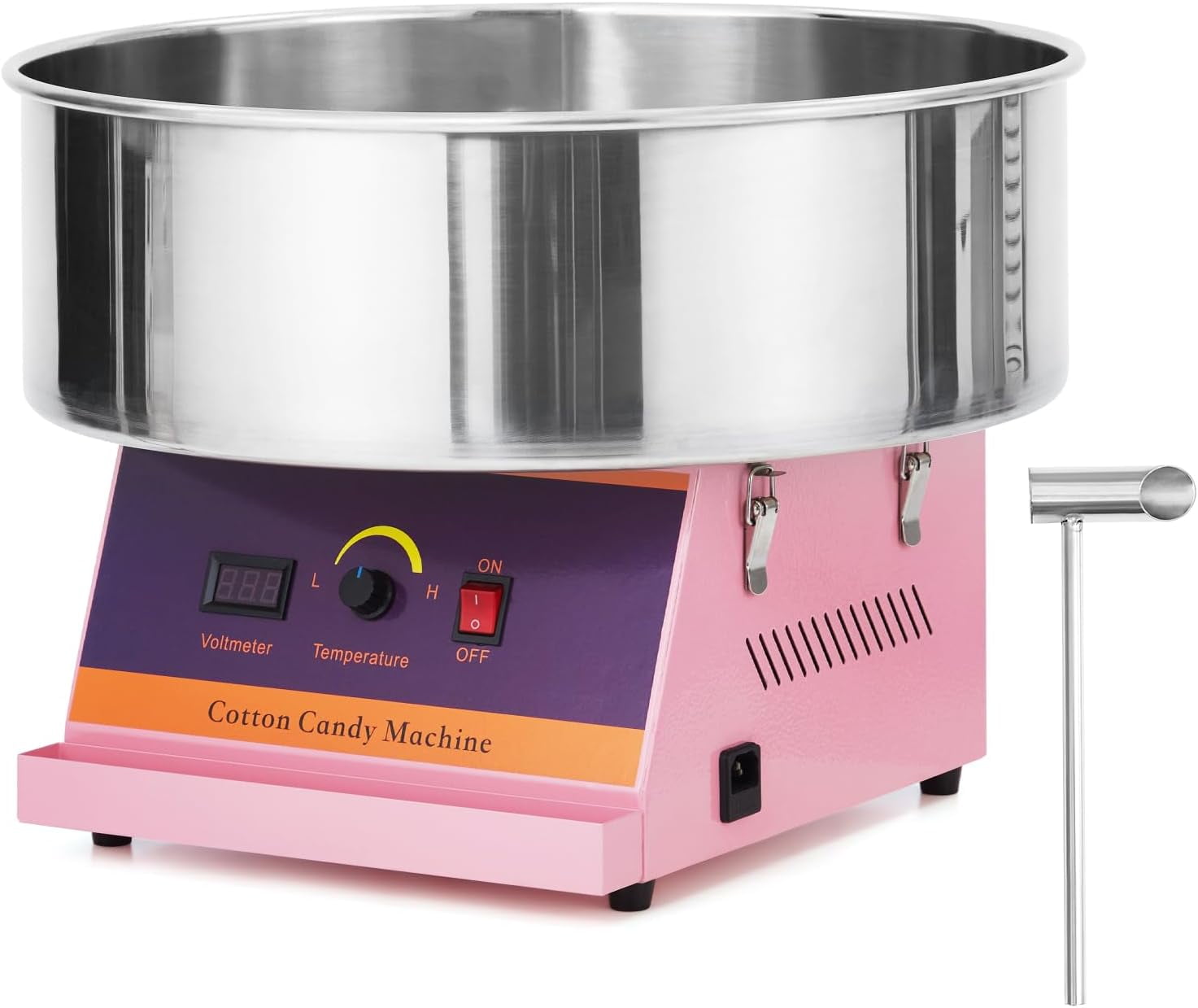Electric Commercial Cotton Candy Machine, 1030W Candy Floss Maker, with Stainless Steel Bowl and ...
