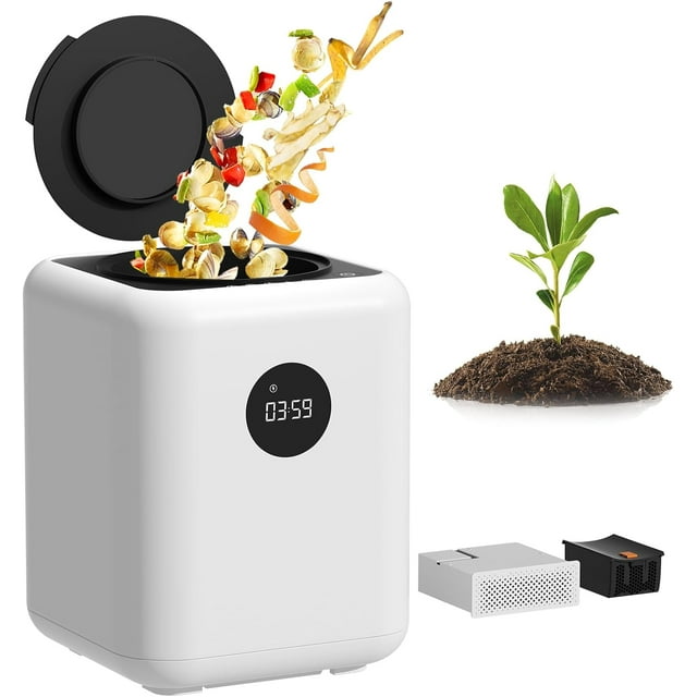 Electric Compost Bin Kitchen | 3L Smart Kitchen Waste Composter ...