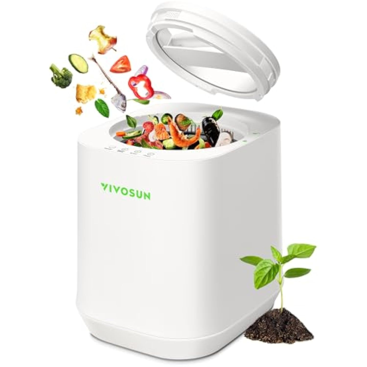 Electric Composter for Kitchen Indoor, Smart Compost Machine for ...