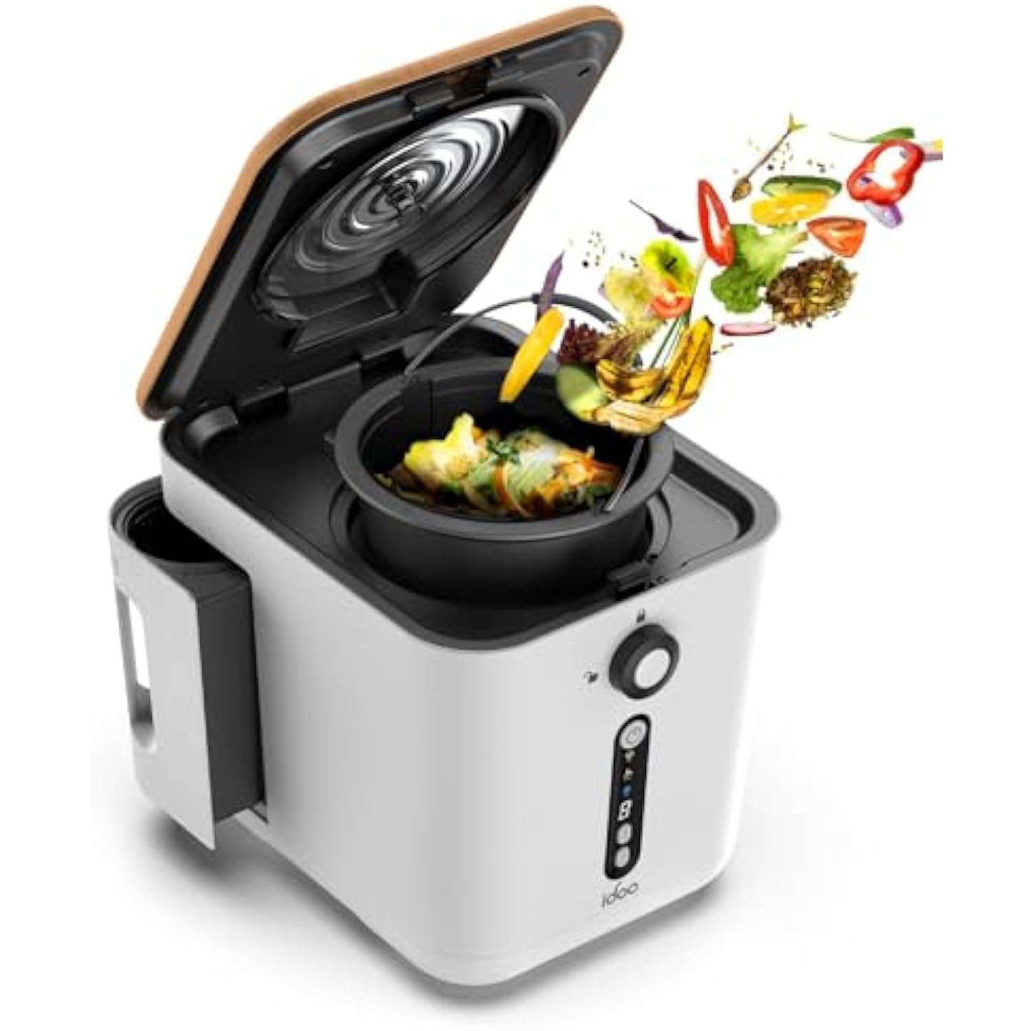 Electric Composter for Kitchen with Carbon Filter, Adjustable Time ...