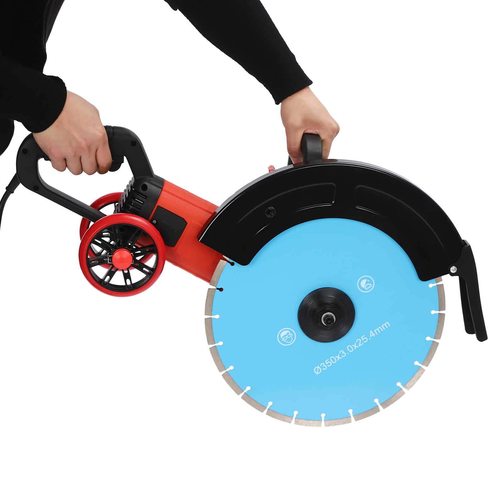 Electric Concrete Cutter Saw with Diamond Blade and Water Pump System ...