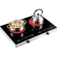 Electric Cooktop,110V 2500W Electric Stove Top with LED Knob Control,9 ...