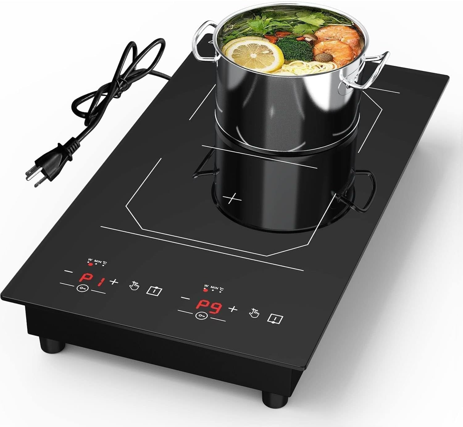 Electric Cooktop 12 Inch,Single Burner Plug in Portable 110V Electric ...